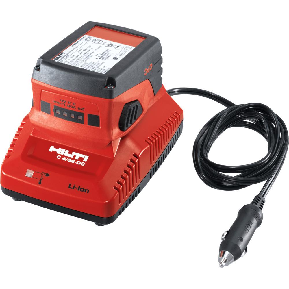 Hilti DC Car Charger C4/36 for All Li-Ion Batteries – PIP Hardware