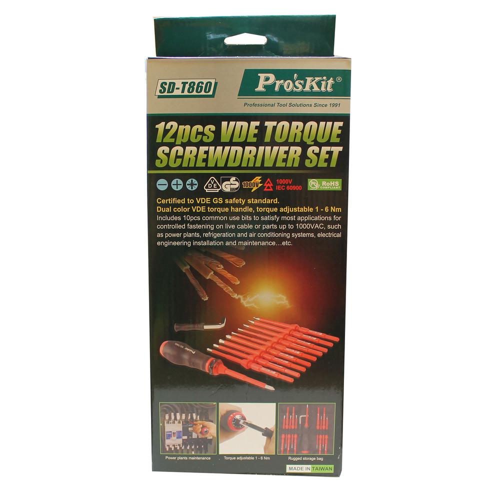 Pro’sKit Torque Screwdriver Set (12-Piece) – PIP Hardware