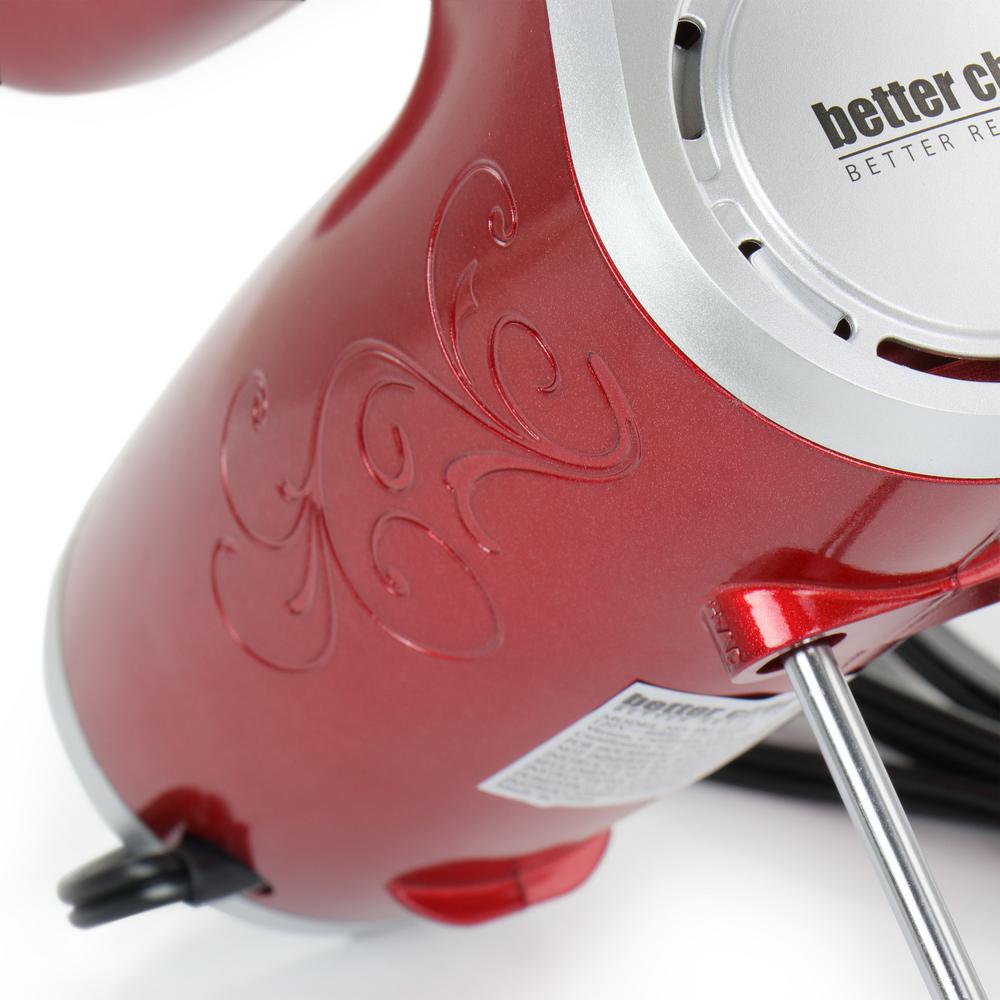 Better Chef 5-Speed Red Hand Mixer with Beaters and Dough Hooks – PIP ...